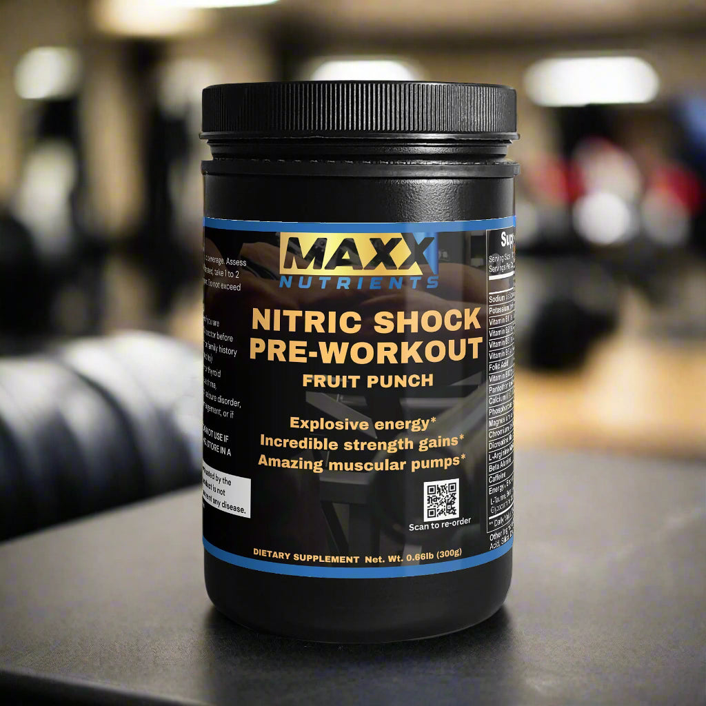 Nitric Shock Pre-Workout Powder (Fruit Punch) – Maxx Nutrients