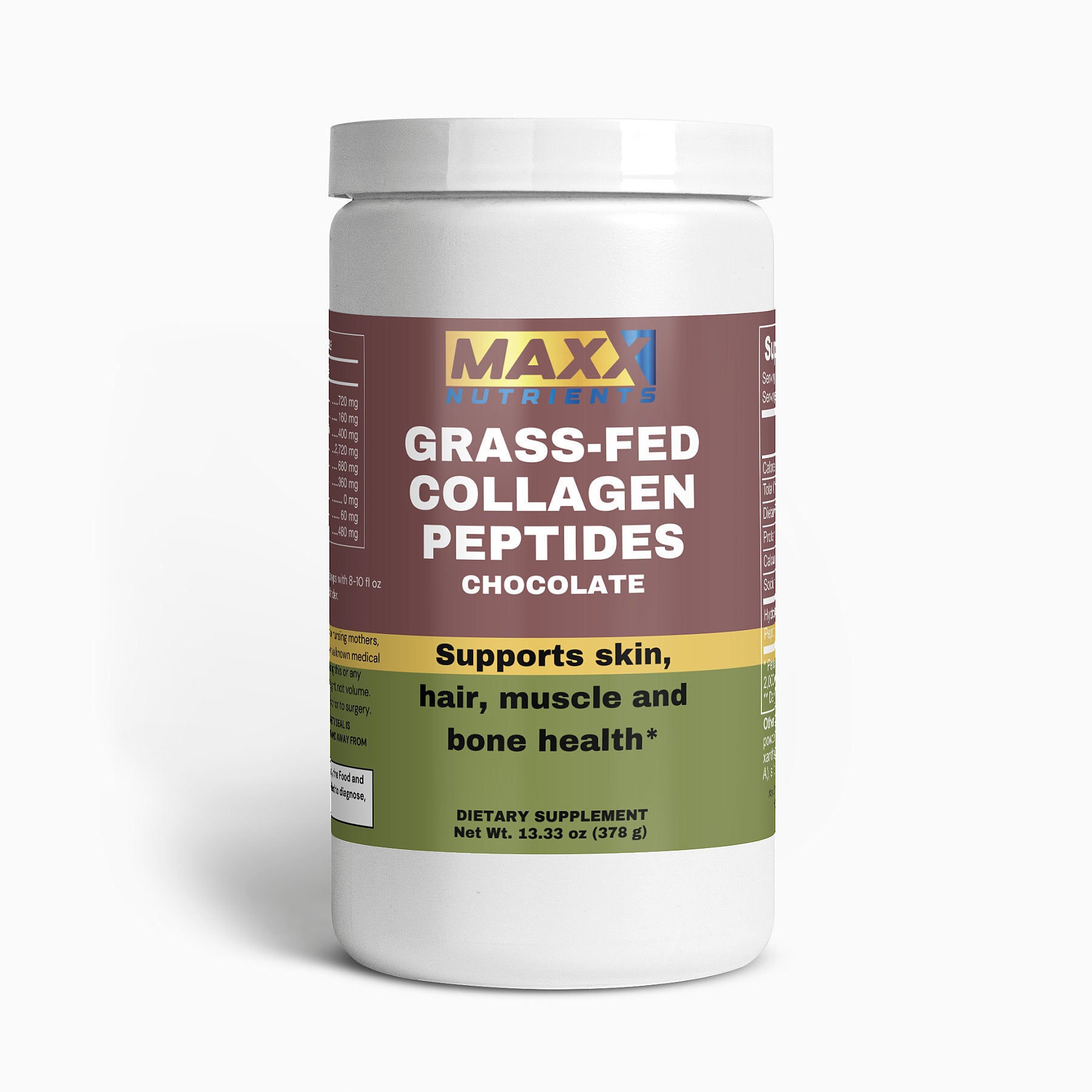 Grass-Fed Collagen Peptides Powder (Chocolate) – Maxx Nutrients