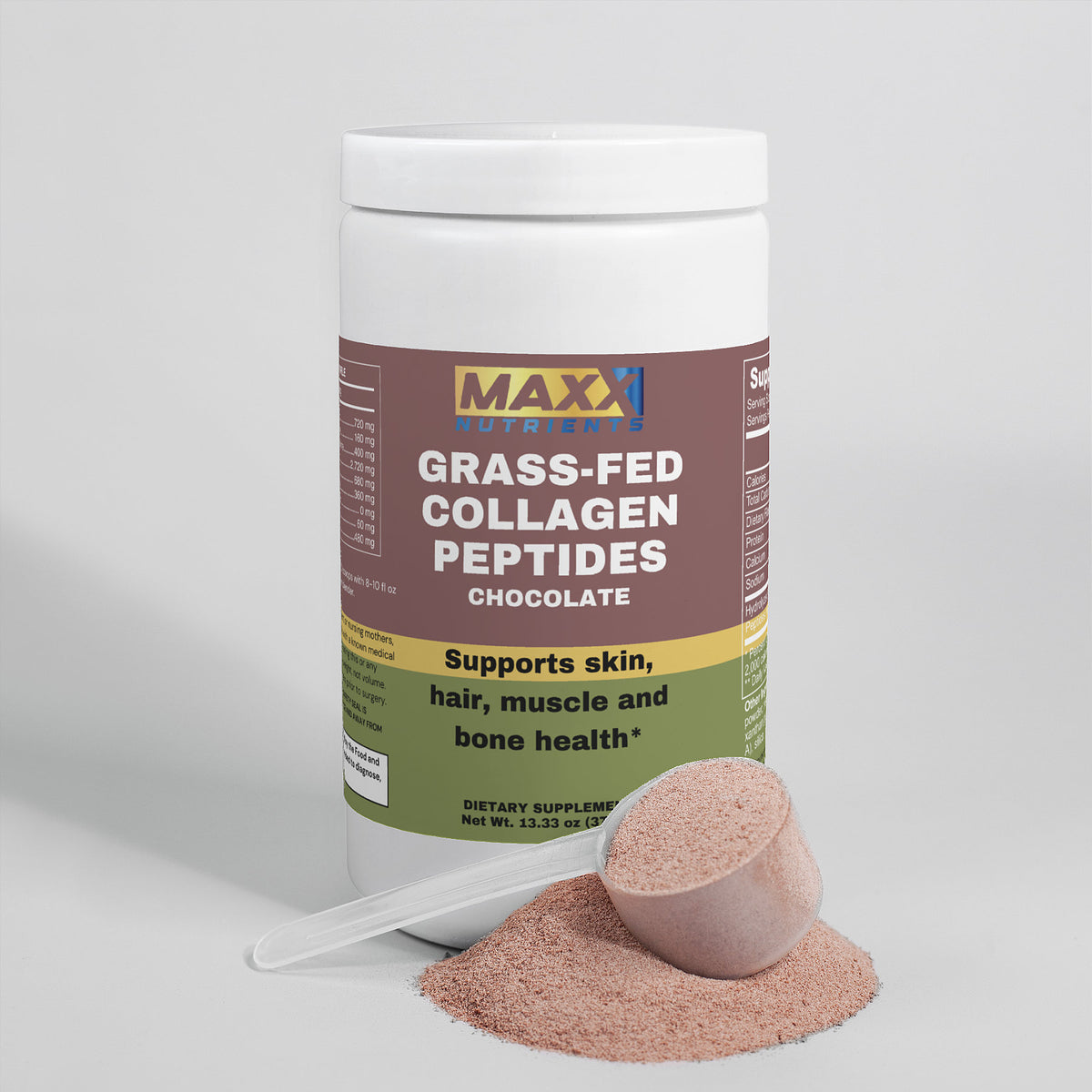 Grass-Fed Collagen Peptides Powder (Chocolate) – Maxx Nutrients